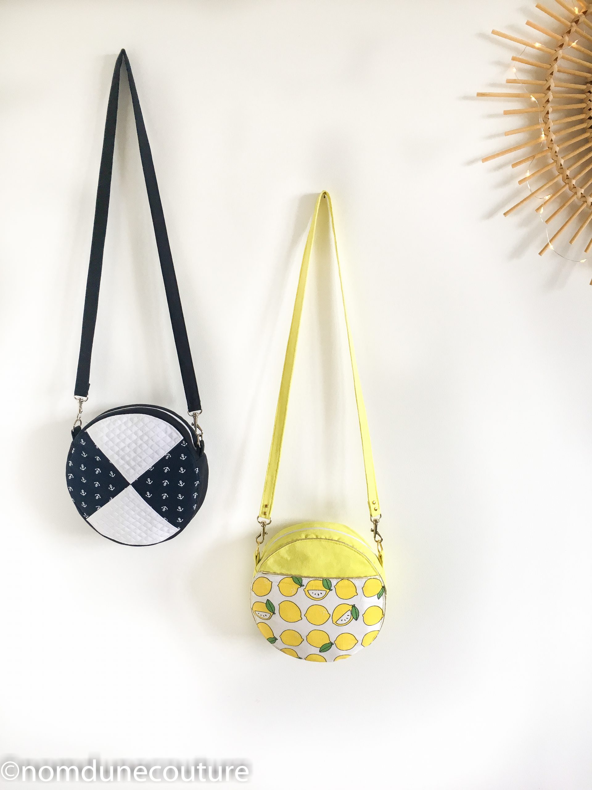 Le sac rond Sun, mon premier patron | Nom d'une couture